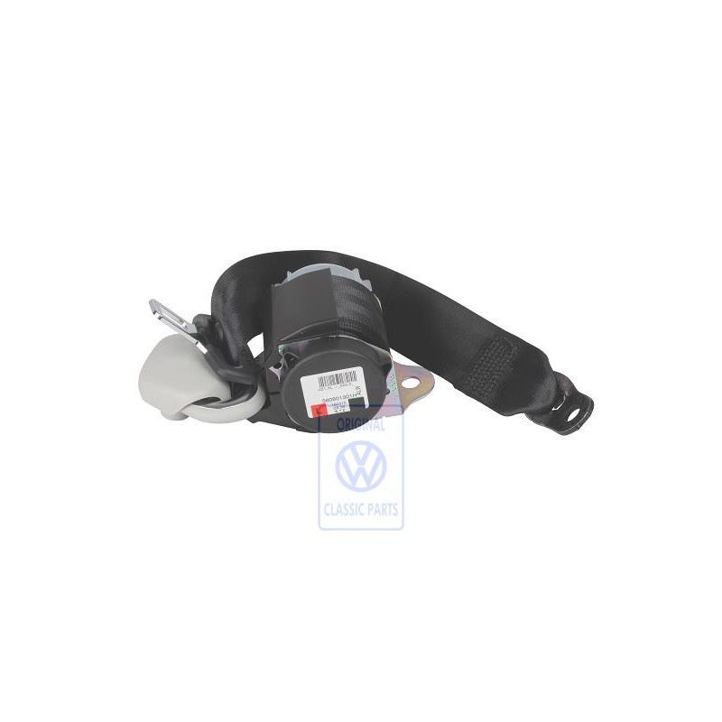 Genuine VW Three-Point Seat Belt With Inertia Reel Black - 1J9857805D HCP